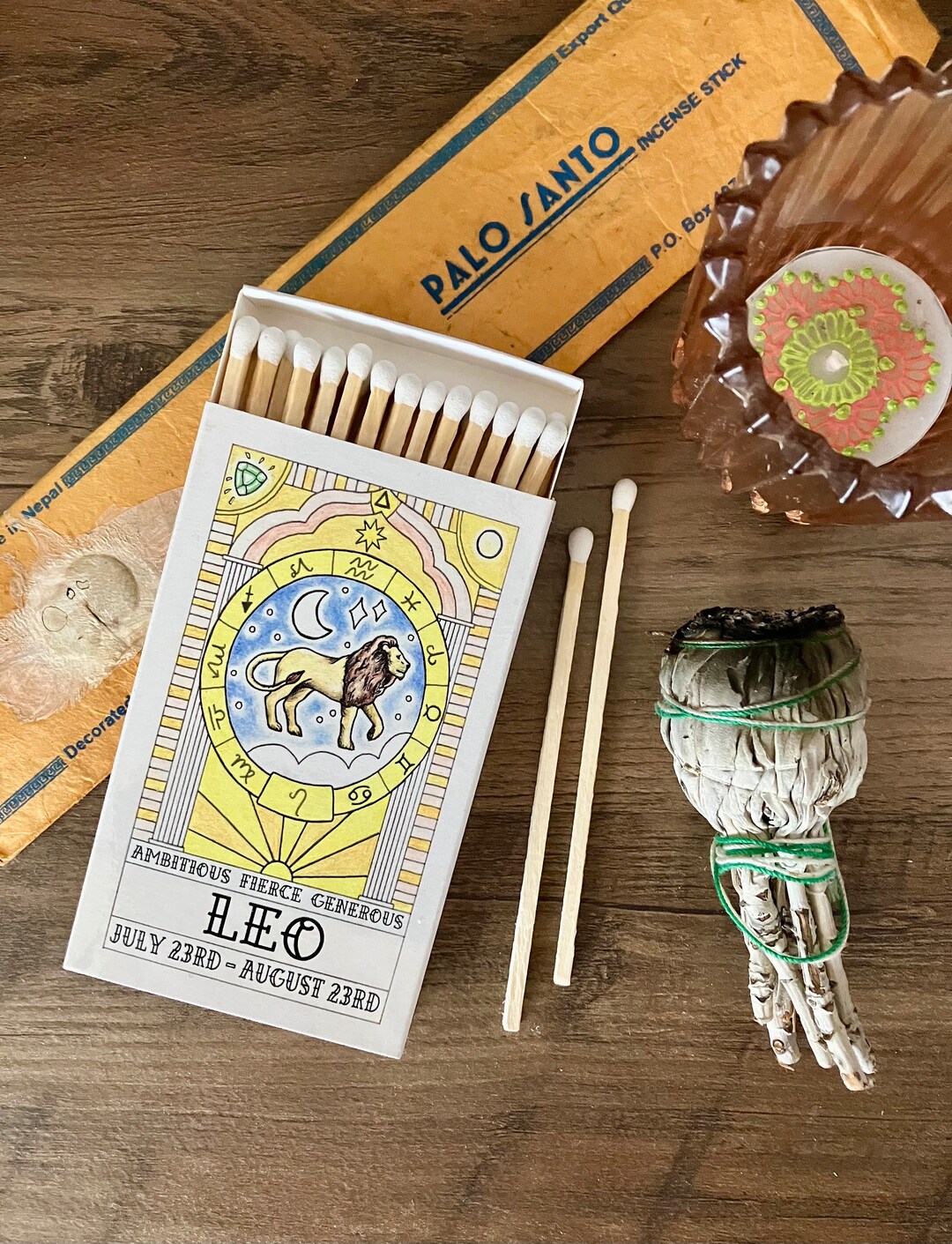 LARGE Leo Zodiac Star Sign Matches First Class Recorded Delivery - Etsy