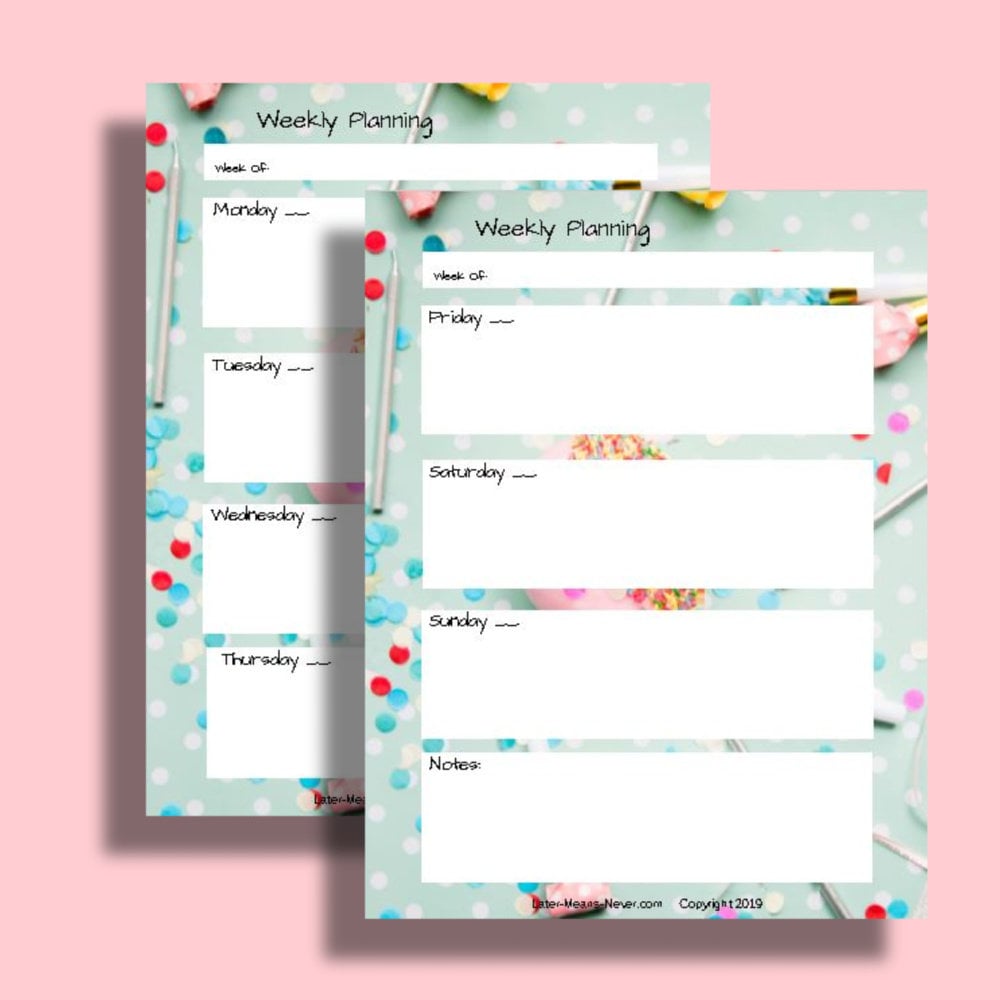 Printable Planner Daily Weekly Monthly Pages Organizer - Etsy