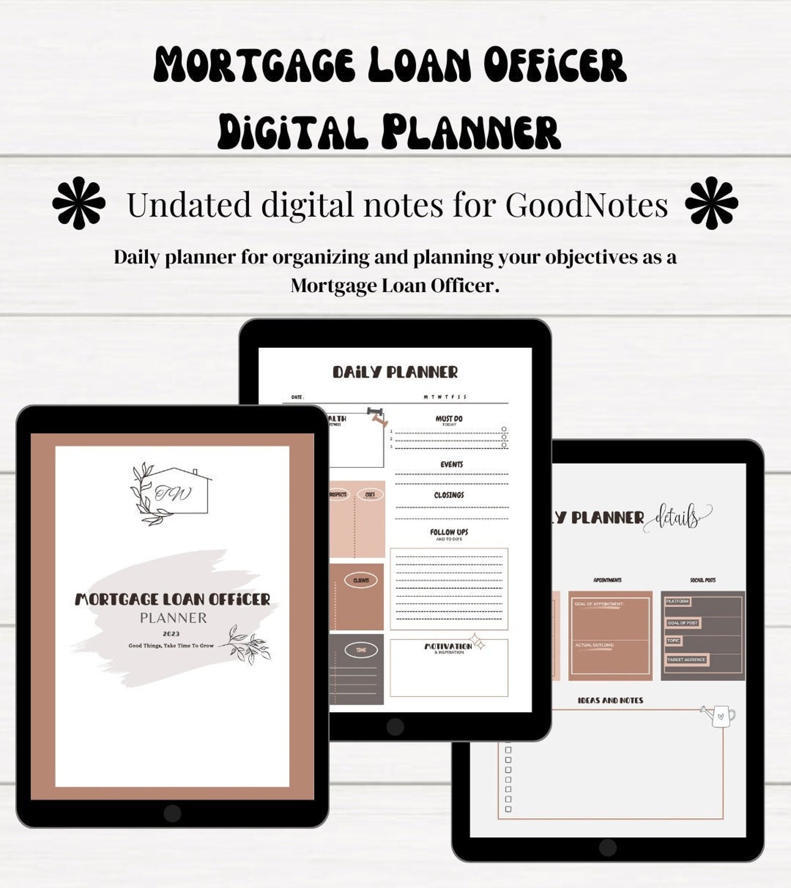 Mortgage Loan Officer Daily Planner - Etsy