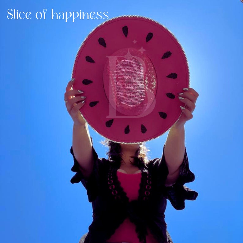 Watermelon Cowgirl Hat, Pool Party Hat, Music Festival, Watermelon ...