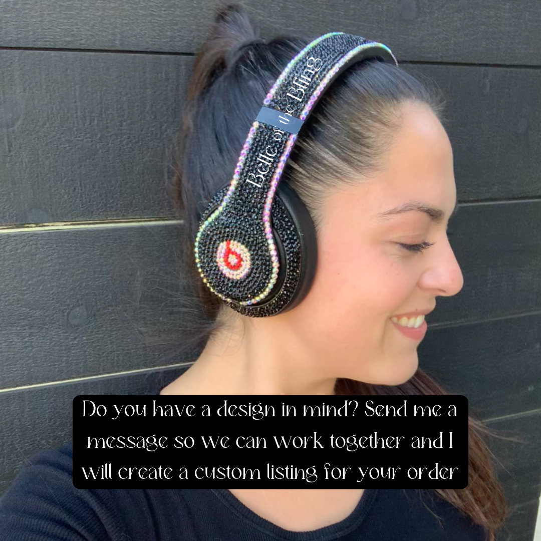 BLING BEATS Custom Rhinestone Beats by Dre| Custom Bling Headphones| DJ ...