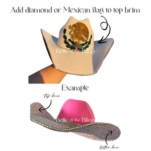 Mexican Flag Rhinestone Cowgirl Hat, Country Wedding, Boda Mexicana ...