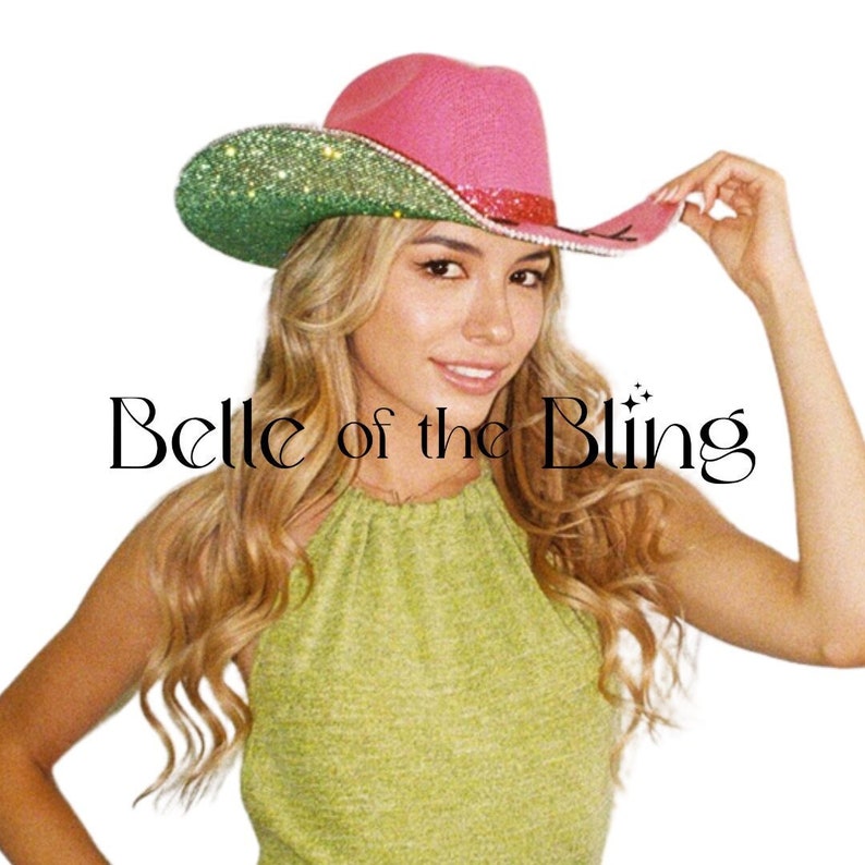 Watermelon Cowgirl Hat, Pool Party Hat, Music Festival, Watermelon ...