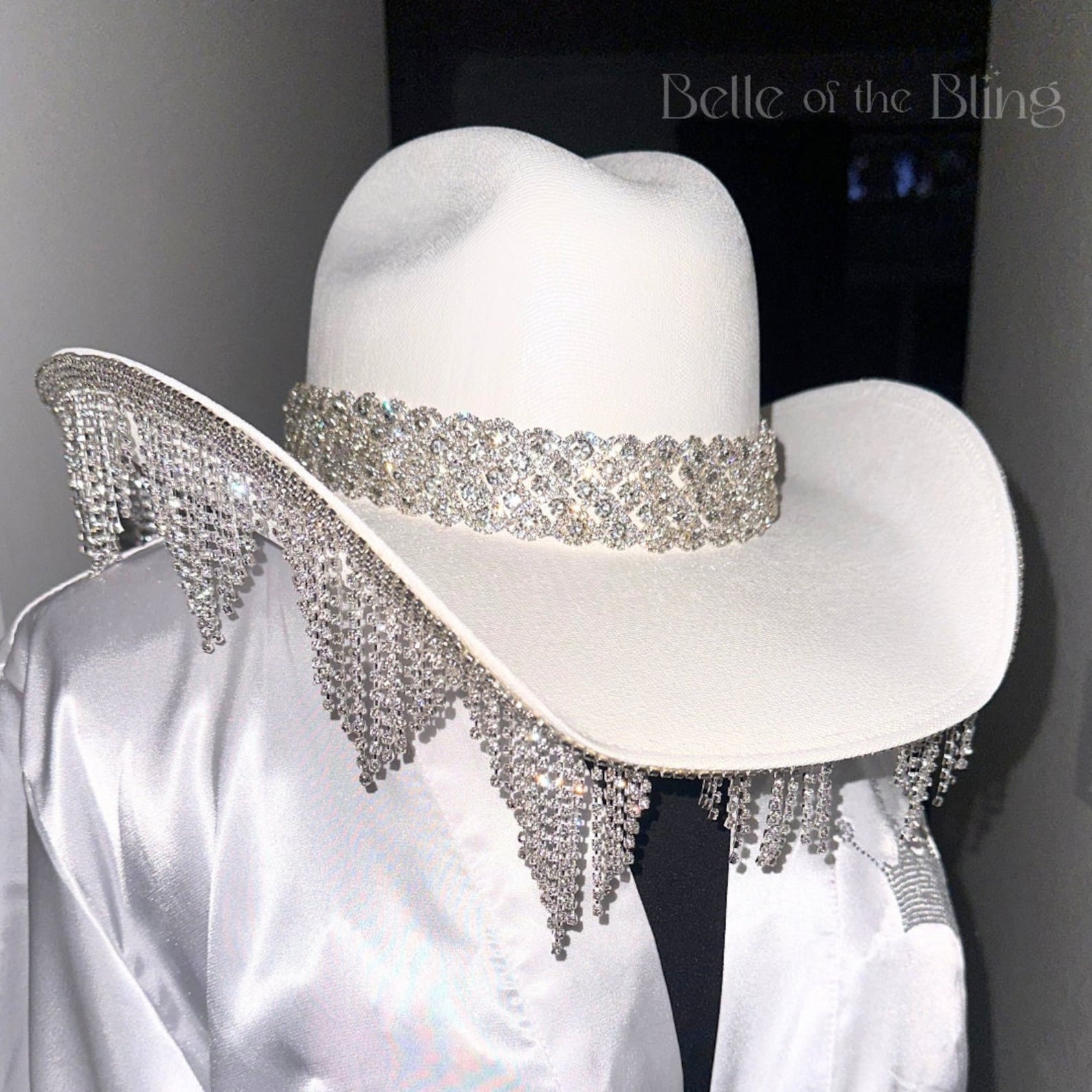Elegant Bridal Rhinestone Cowgirl Hat, Country Wedding, Quinceañera ...