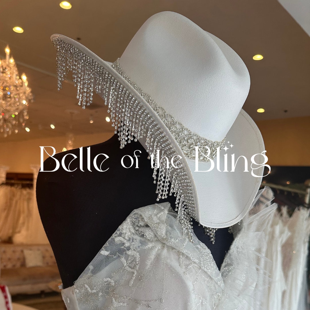 Elegant Bridal Rhinestone Cowgirl Hat, Country Wedding, Quinceañera ...