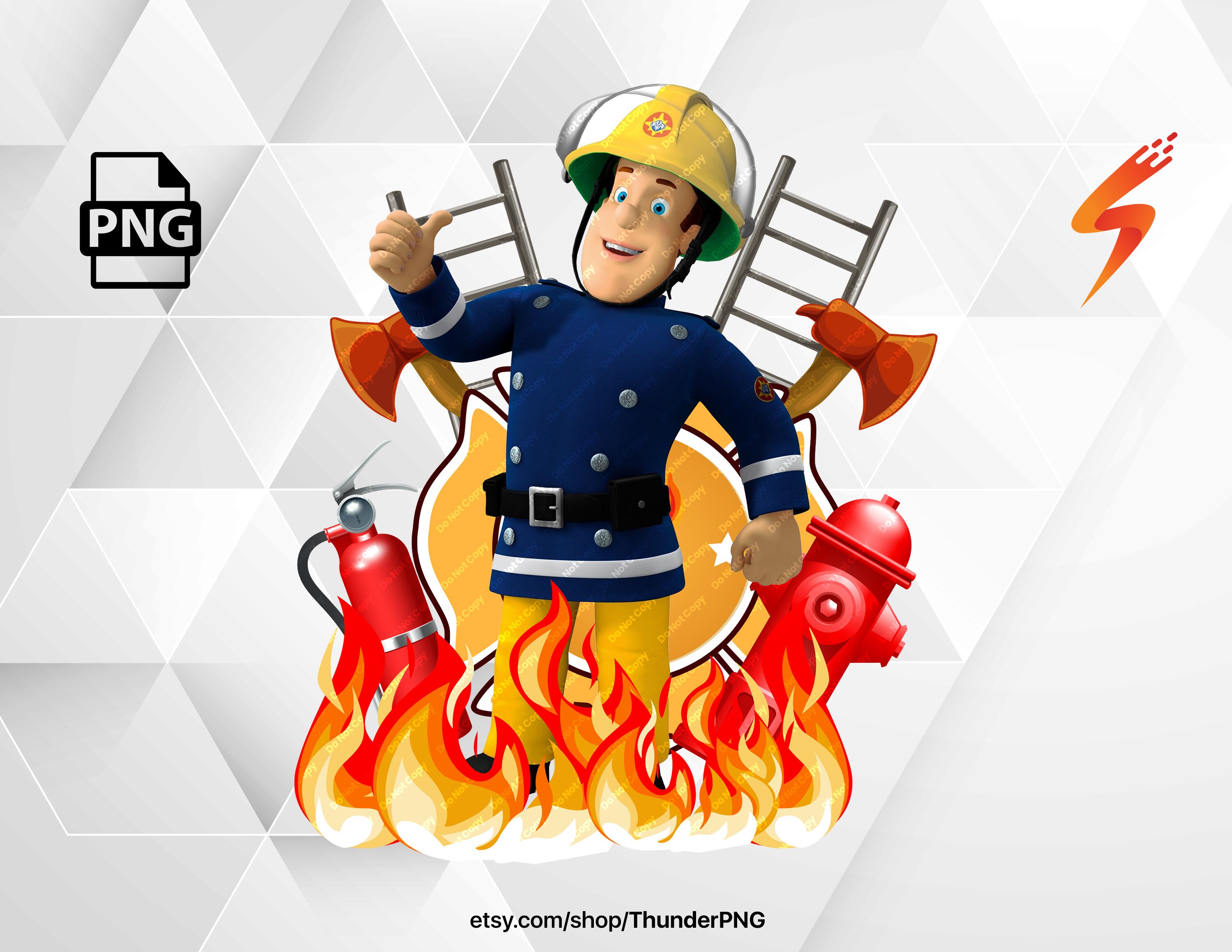 Fireman PNG Clipart Instant Digital Download Printable - Etsy UK