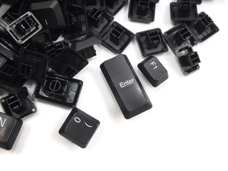 Keyboard Keys Black Raised Base for Crafting - Etsy