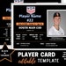 Player Card - Athletic Profile Player Card Template - Black and Orange ...