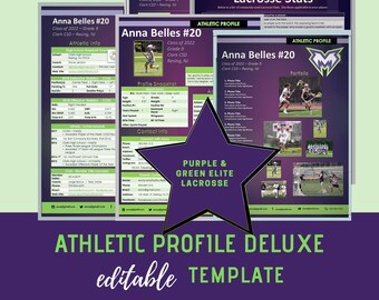 Cheer Profile Deluxe Template Black & Gold - Etsy