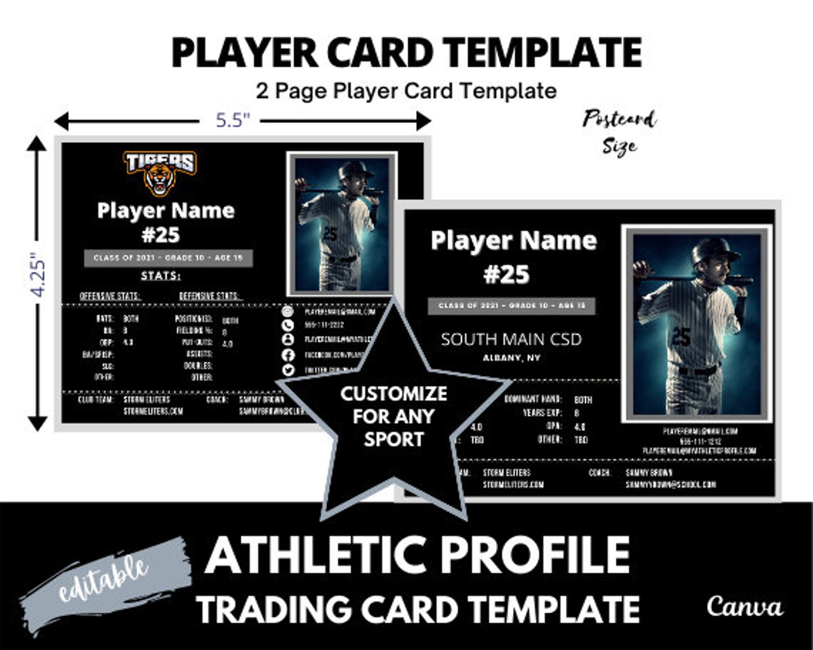 The 3 Pack - Editable Athletic Profile Templates | College Sports ...