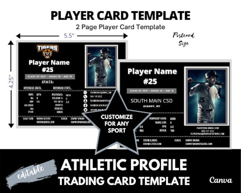 The 3 Pack - Editable Athletic Profile Templates | College Sports ...