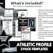 The 3 Pack - Editable Athletic Profile Templates | College Sports ...