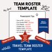Travel Team Roster Template - Blue - 9 Players per Page | Powerpoint ...
