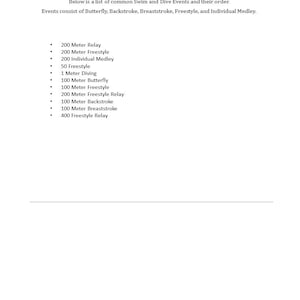 Swim and Dive - Athletic Profile Deluxe Template - Etsy