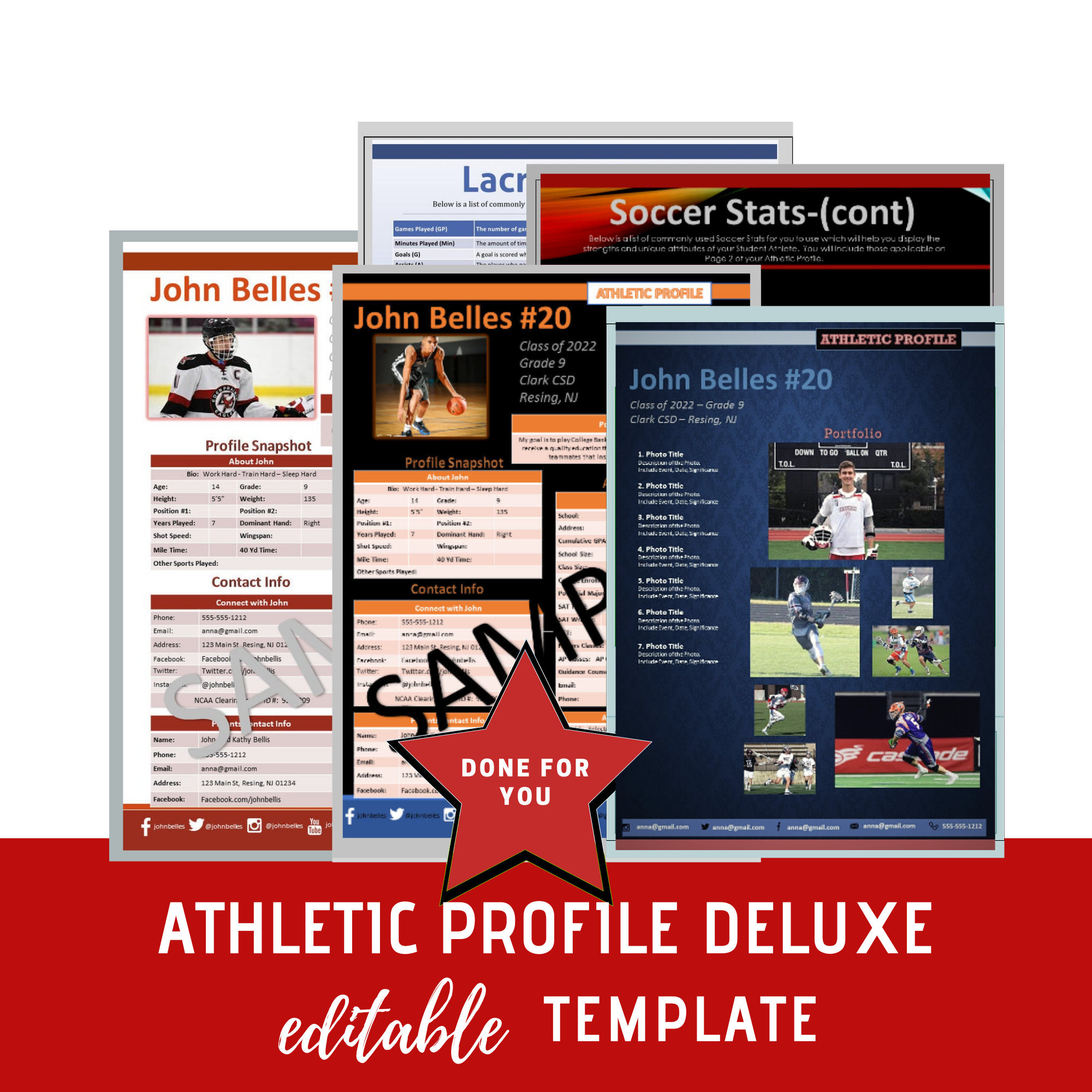 Done for You Customized Athletic Profile - Etsy