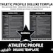 Baseball - Athletic Profile Deluxe Template - Black | Editable Athletic ...