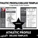 Football Athletic Profile Deluxe Template Black Editable - Etsy