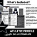 Baseball - Athletic Profile Deluxe Template - Black | Editable Athletic ...