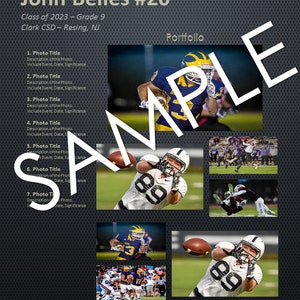Football - Athletic Profile Deluxe Template Rugged Style - Etsy