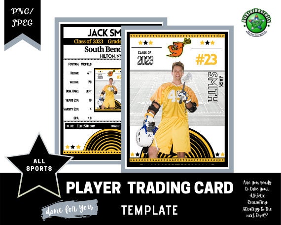 Player Trading Card | DONE FOR YOU | Digital Player Card - Any Sport ...