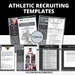 Football Athletic Profile Deluxe Template Black Editable Athletic ...