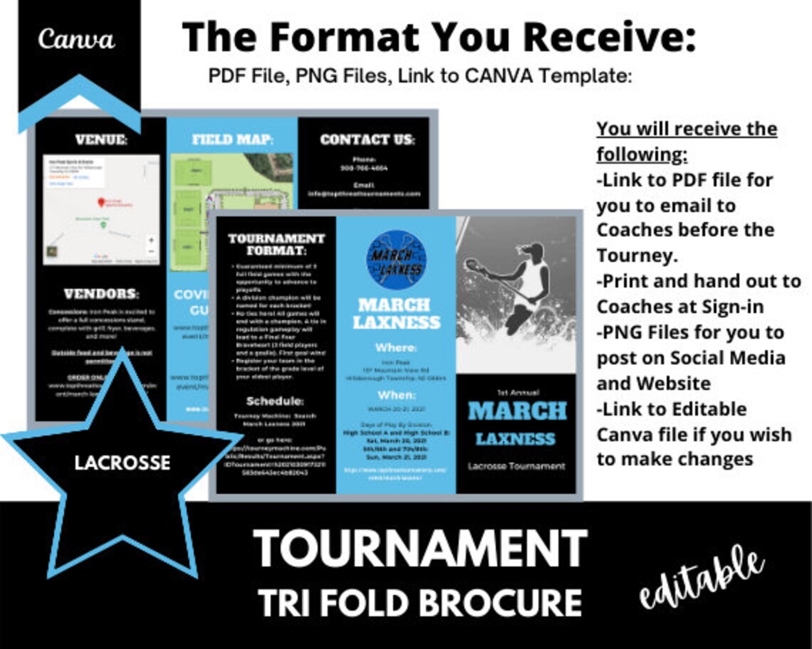 Tournament Event Tri-fold Brochure - Etsy