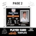Player Card - Athletic Profile Player Card Template - Black and Orange ...