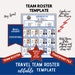 Travel Team Roster Template Red White & Blue Deluxe 12 Players (Instant ...