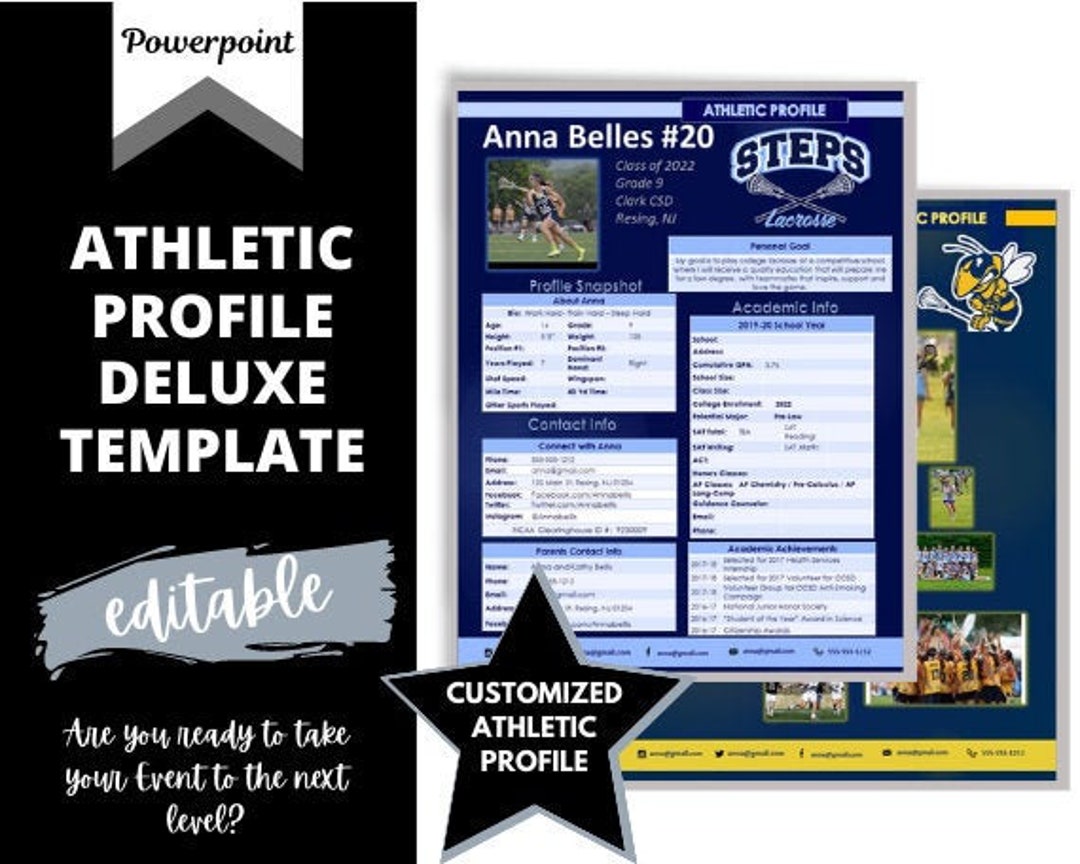 Team/event Solutions - Customized Athletic Profile - Etsy
