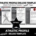 Softball Athletic Profile Deluxe Template Black Editable - Etsy