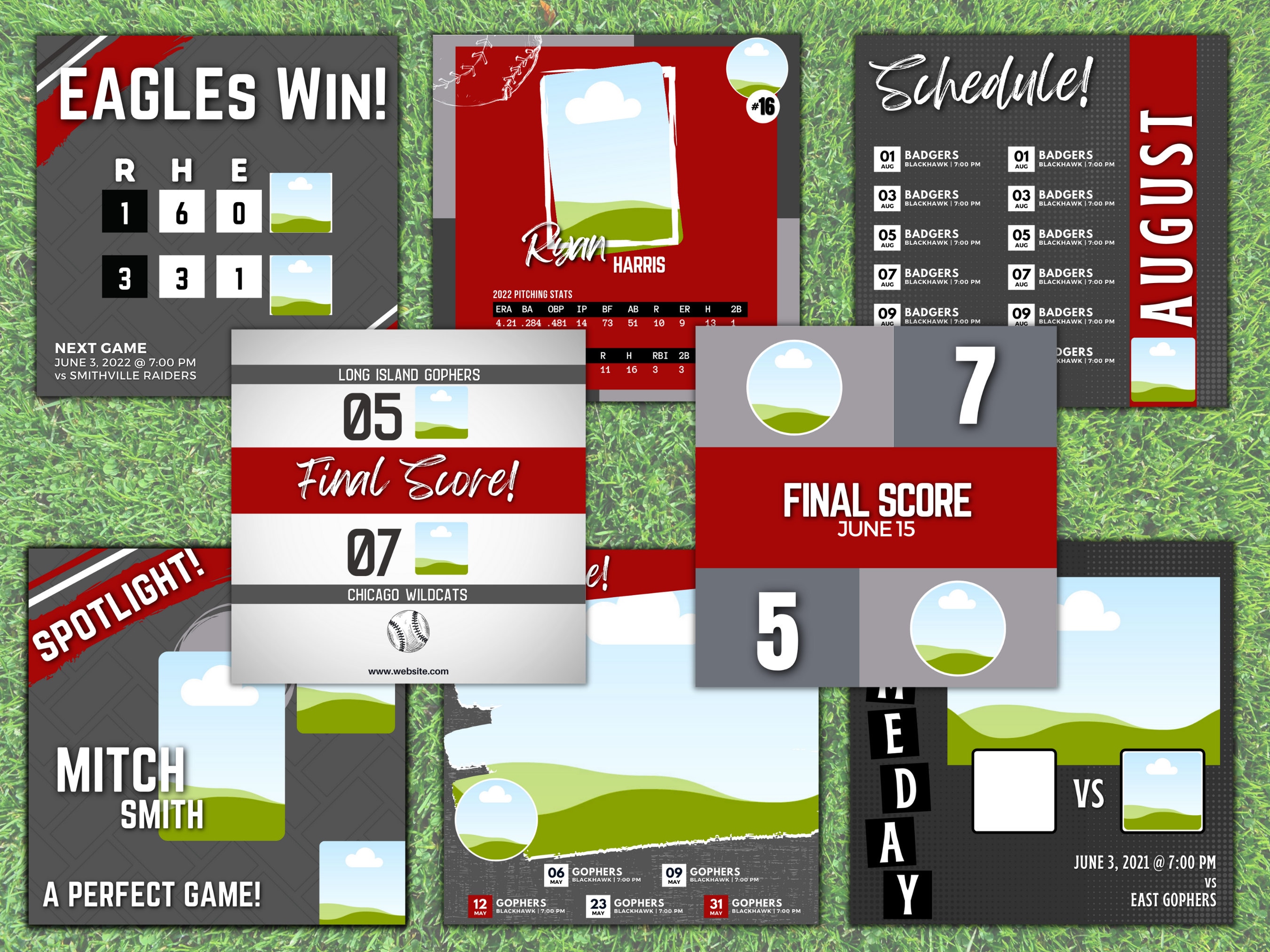 Game Day Team Instagram Post Templates - Etsy