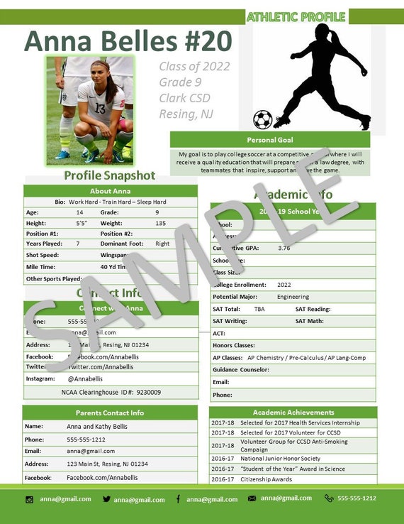 Stein Ein Satz Pazifische Inseln Soccer Player Profile Template 