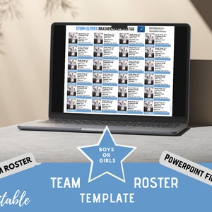 Travel Team Roster Template - Carolina Blue - 24 Players per Page ...