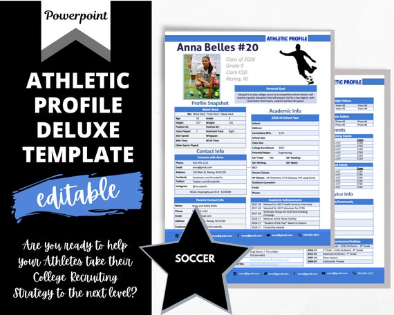 College Soccer Profile Template