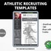 Football Athletic Profile Deluxe Template Black Editable Athletic ...