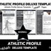 Baseball - Athletic Profile Deluxe Template - Black | Editable Athletic ...