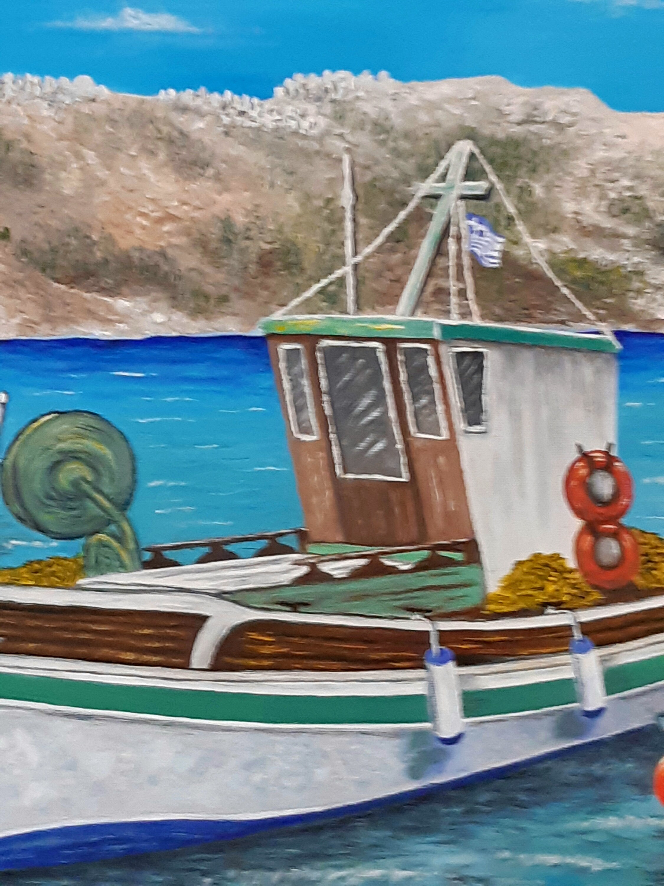 Ladies in Waiting From My Art Greco Series, Depicting Greek Fishing ...