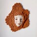 Flower Girl Original Handmade Ceramic White Mask Sculpture Portrait ...