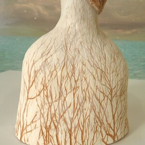 Original Handmade Ceramic Nature Forest Tree White Sculpture Portrait ...