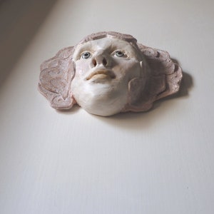Handmade Ceramic Face Mask: Rustic Chic Wall Sculpture - Etsy