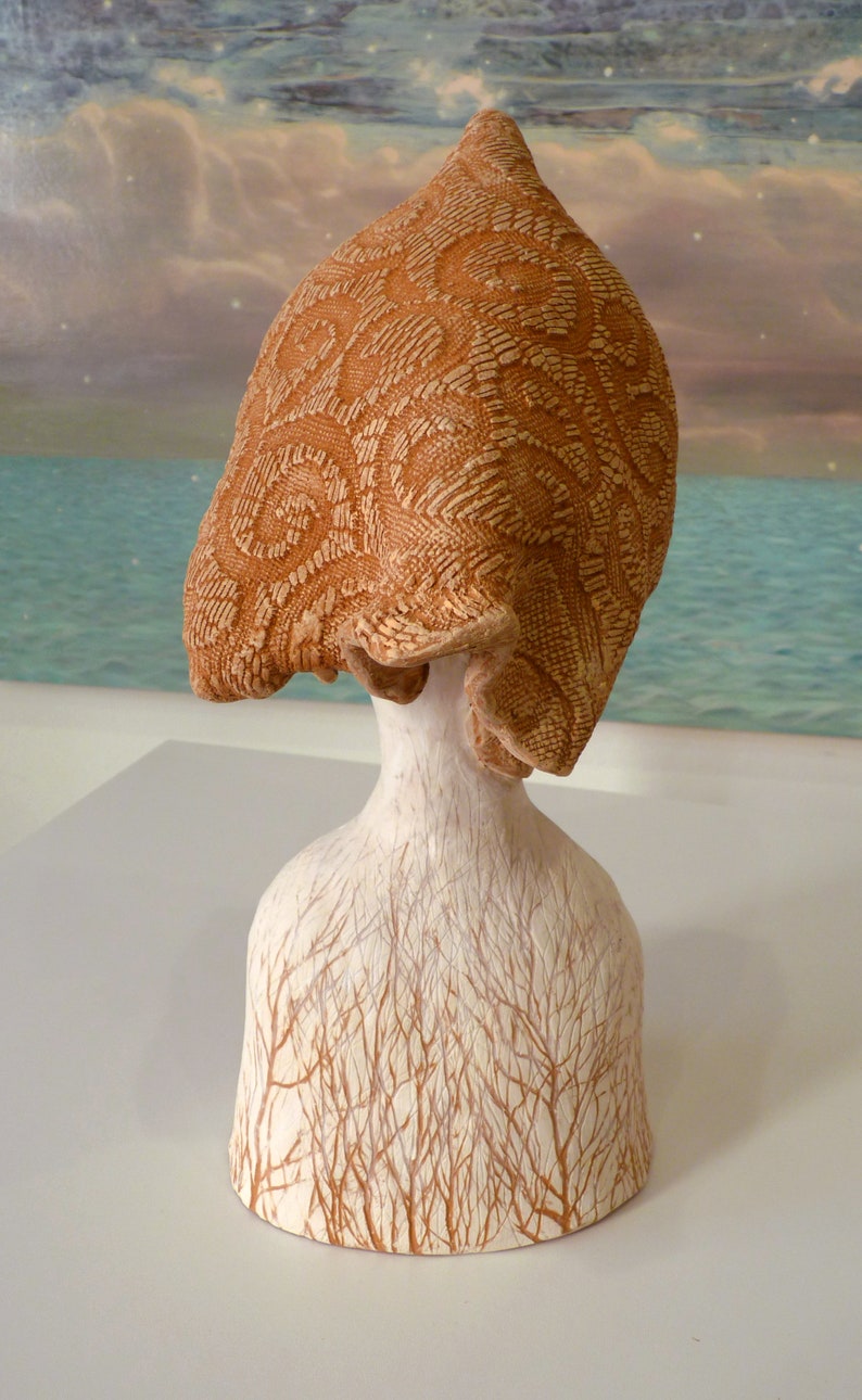 Original Handmade Ceramic Nature Forest Tree White Sculpture Portrait ...