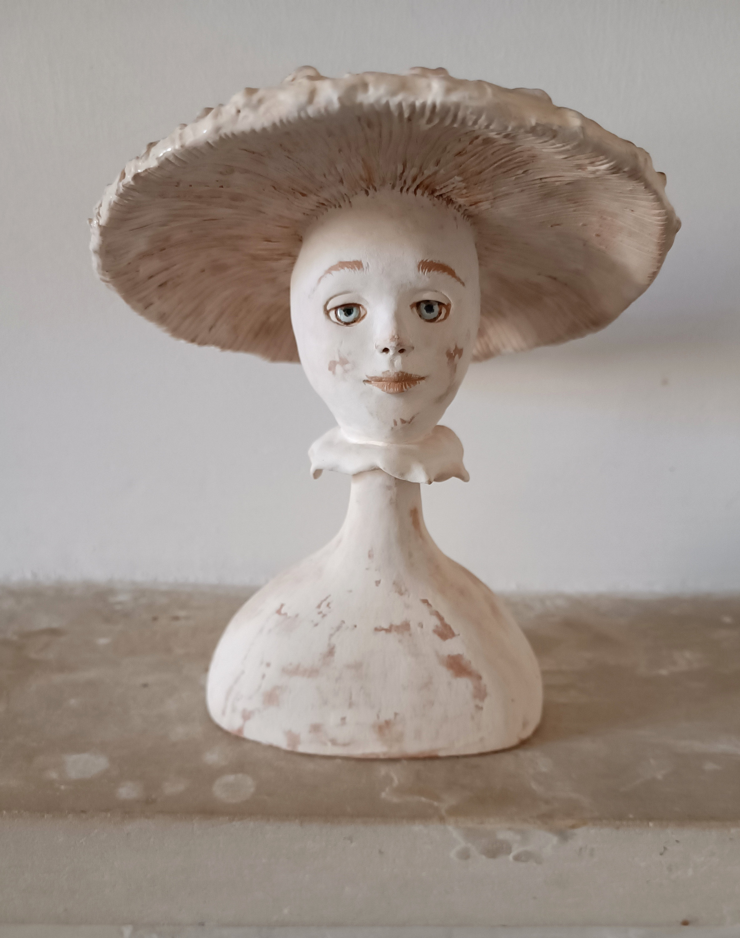Macrolepiota Procera Original Handmade Ceramic Figurine Bust Sculpture ...
