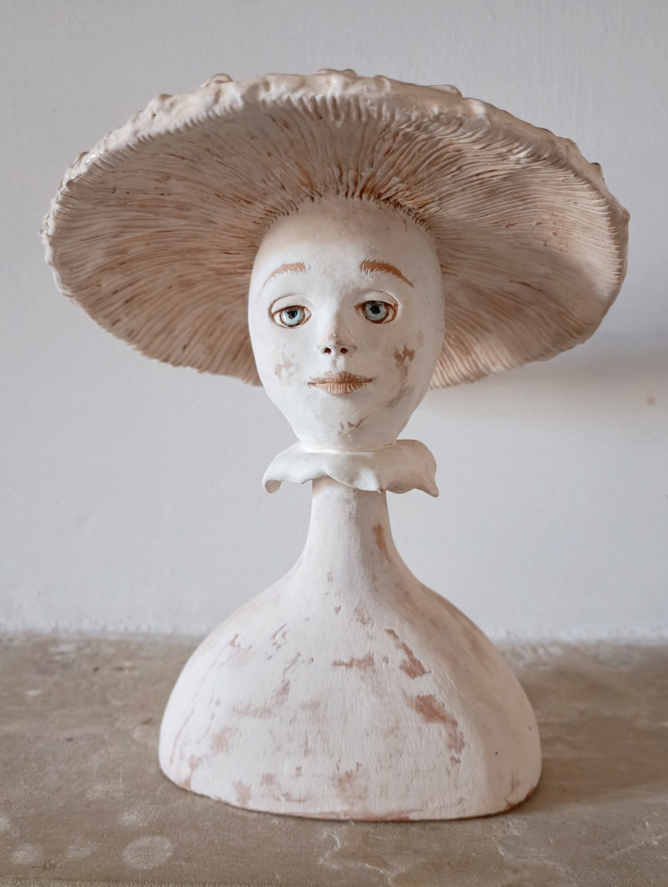 Macrolepiota Procera Original Handmade Ceramic Figurine Bust Sculpture ...