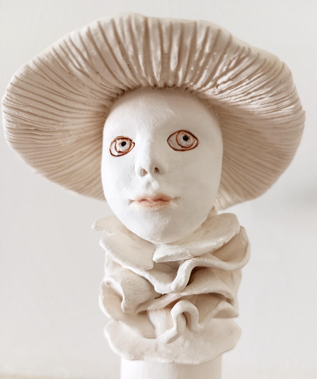 Amanita Fashion White Renaissance Collar Ruff Original Handmade Ceramic ...