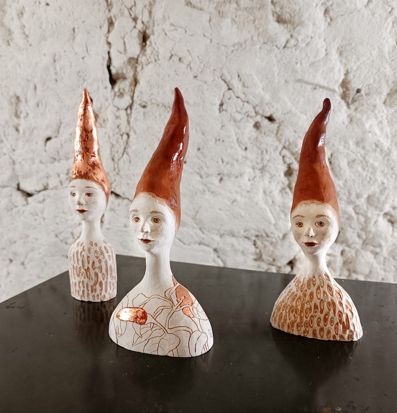 Original Handmade Ceramic Copper Red Hot Chili Peppers Bust White ...