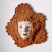 Flower Girl Original Handmade Ceramic White Mask Sculpture Portrait ...