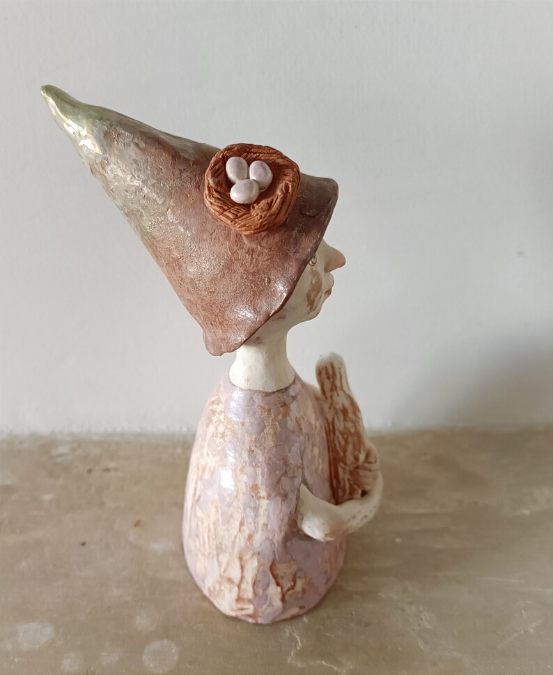 Forest Boy With Bird Original Handmade Ceramic Figurative Art Bust ...