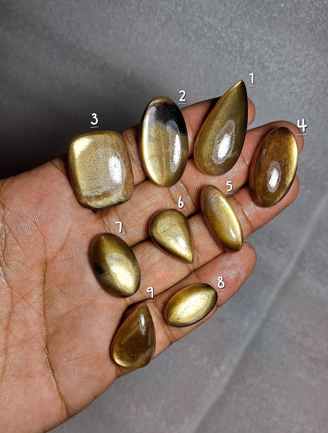 100%natural Rare Beautiful Golden Sunstone Perfect Shape Awasome ...