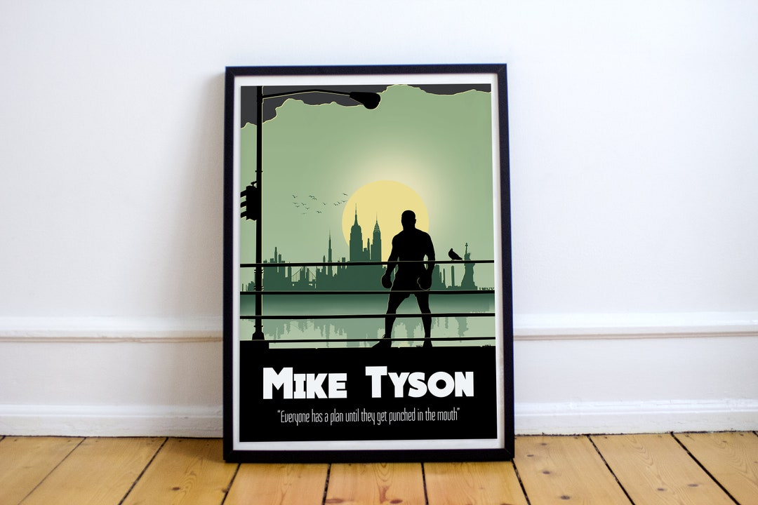 Mike Tyson Print (ropes), Tyson Poster, Boxing Print, Boxer Print ...