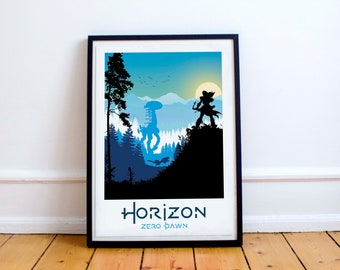 Horizon Game Art Minimalist Posters Home Decor Gaming - Etsy